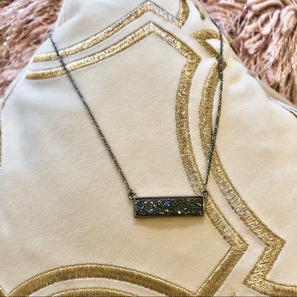 Marcie Moran | Jewelry | Nwt Marcie Moran Black Drusy Pendant Necklace ...